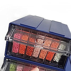 5D Diamond Painting Storage Drawer, 35-140 Grids Detachable Storage Box for Beads Buttons Studs Nail Art Rhinestones