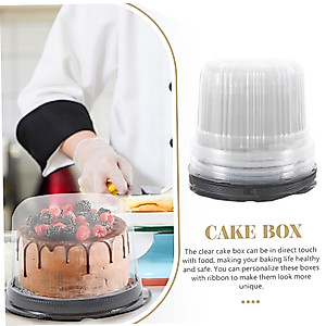 40 Pcs Packing Box Cake Box Cake Container Multi-function Cake Case Clear Cake Holder Clear Cake Carrier Round Cake Holder Cake Packing Holder Birthday Cake Holder