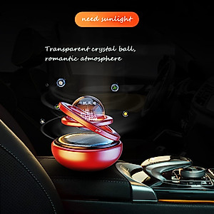 Kwak's Car Air Fresheners Solar Energy Air Purifier for Car Interior Autorotation Decoration Accessories(red)