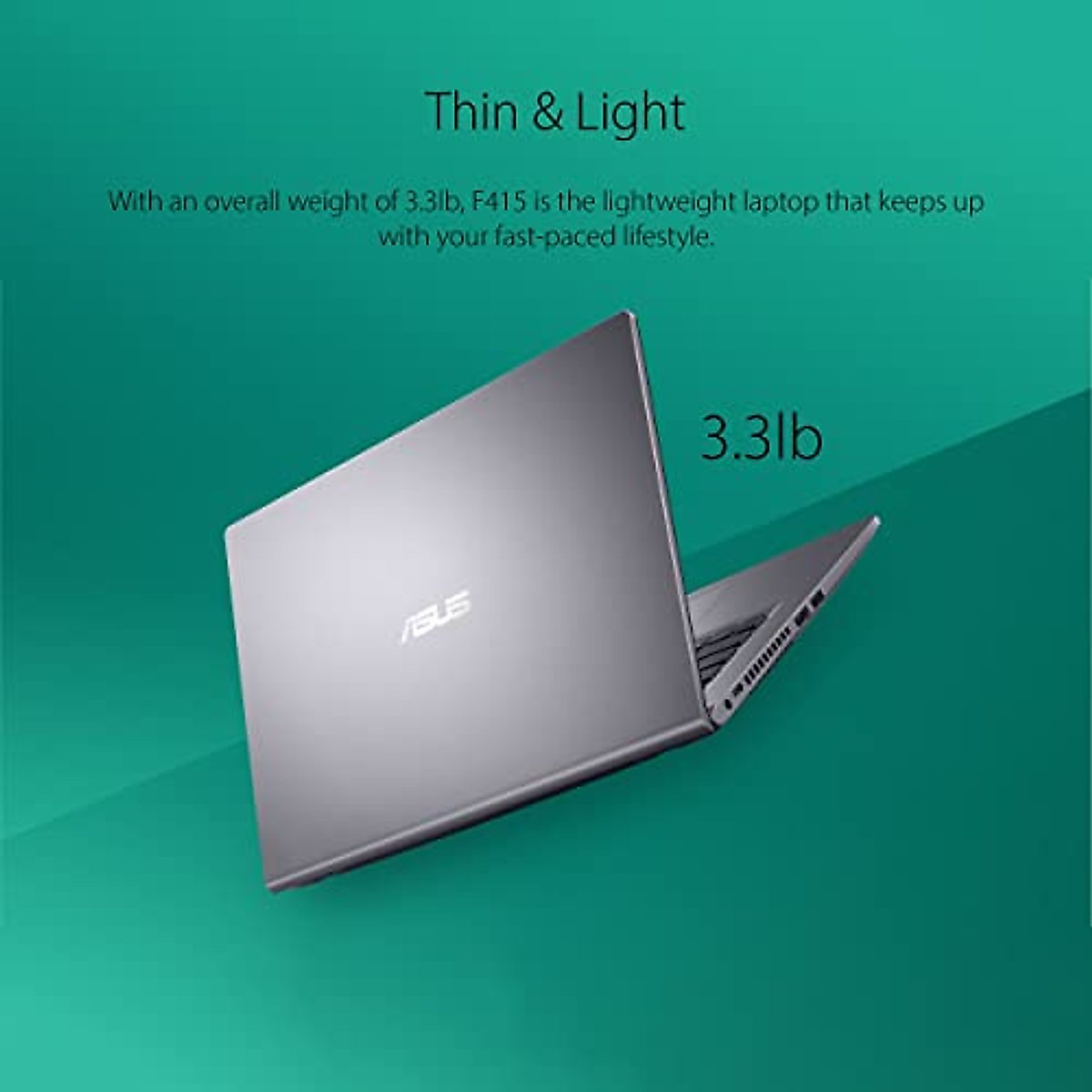 ASUS VivoBook 14 Laptop Computer, 14" IPS FHD Display, Intel Core i3-1115G4 Processor, 4GB DDR4, 128GB PCIe SSD, Fingerprint Reader, Windows 11 Home in S Mode, Slate Grey, F415EA-AS31