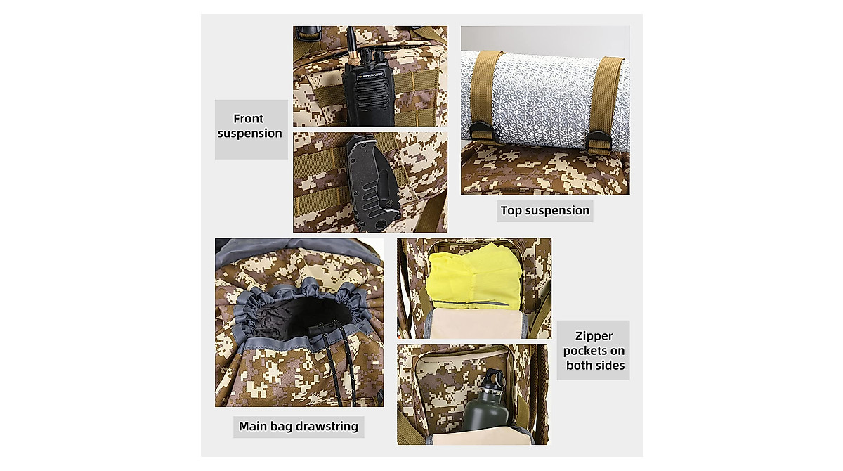 King'sGuard 100L Tactical Backpack for Camping & Hiking
