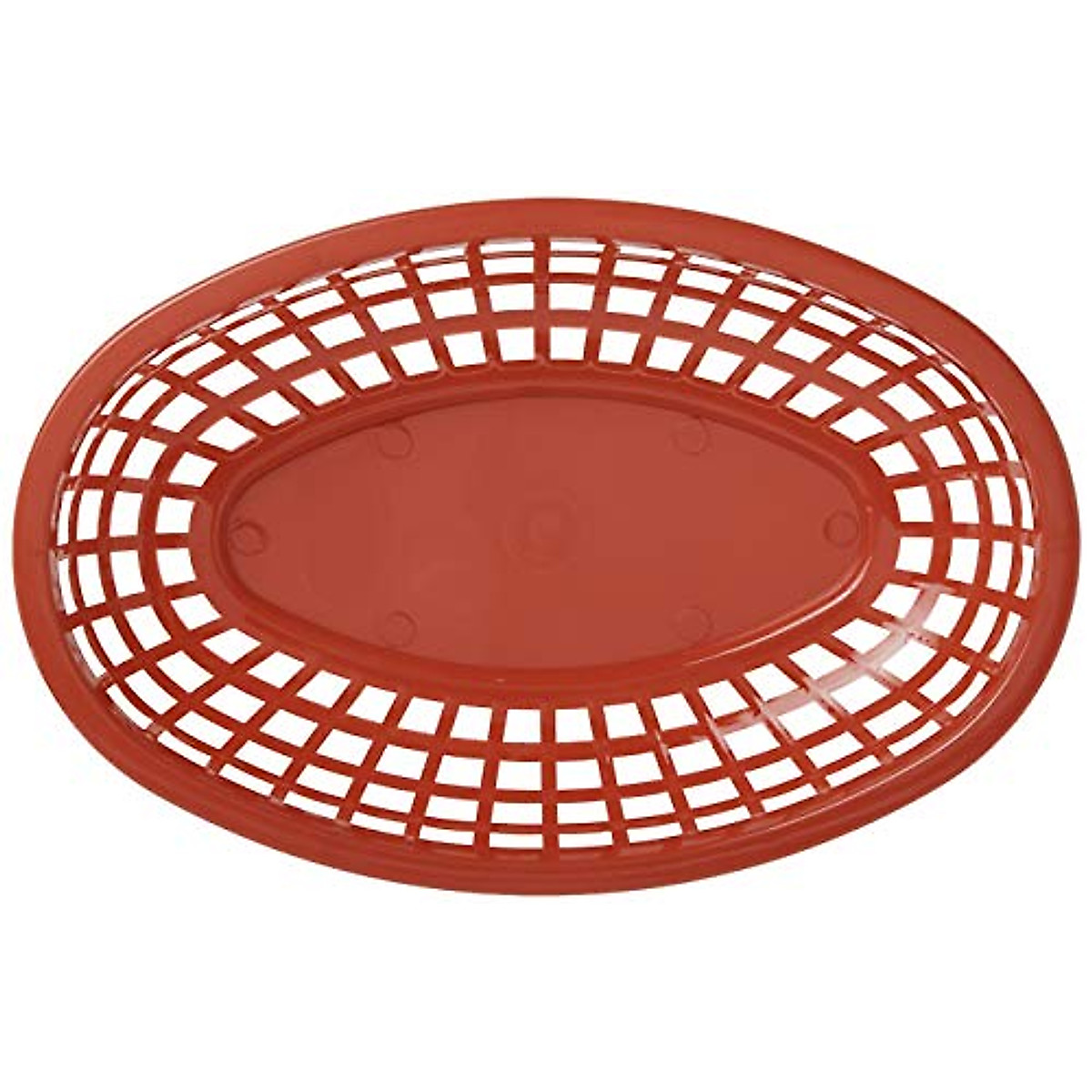 Tablecraft H1074RWB 6 Piece Classic Oval Plastic Baskets, Red/White and Blue
