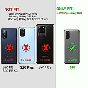 Gritup for Samsung Galaxy S20 5G Case with Slide Camera Cover, Build in 360° Rotating Ring Kickstand [Military Grade] Protective Case for Galaxy S20, Dark Green