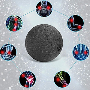 Tgoon Foam Roller Ball, Yoga Foam Roller Ease Stiffness Relax Muscles for Rehab Exercises for Stability Exercise(Black, 8CM Single Ball)