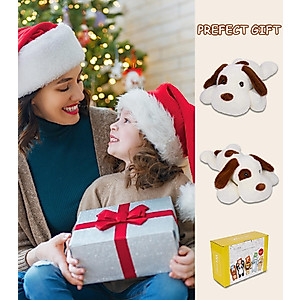 Gubuy 5 lb Weighted Animal Plush, 24in Weighted Cute Dog Plushie Toy Dolls Pillows (Dog)