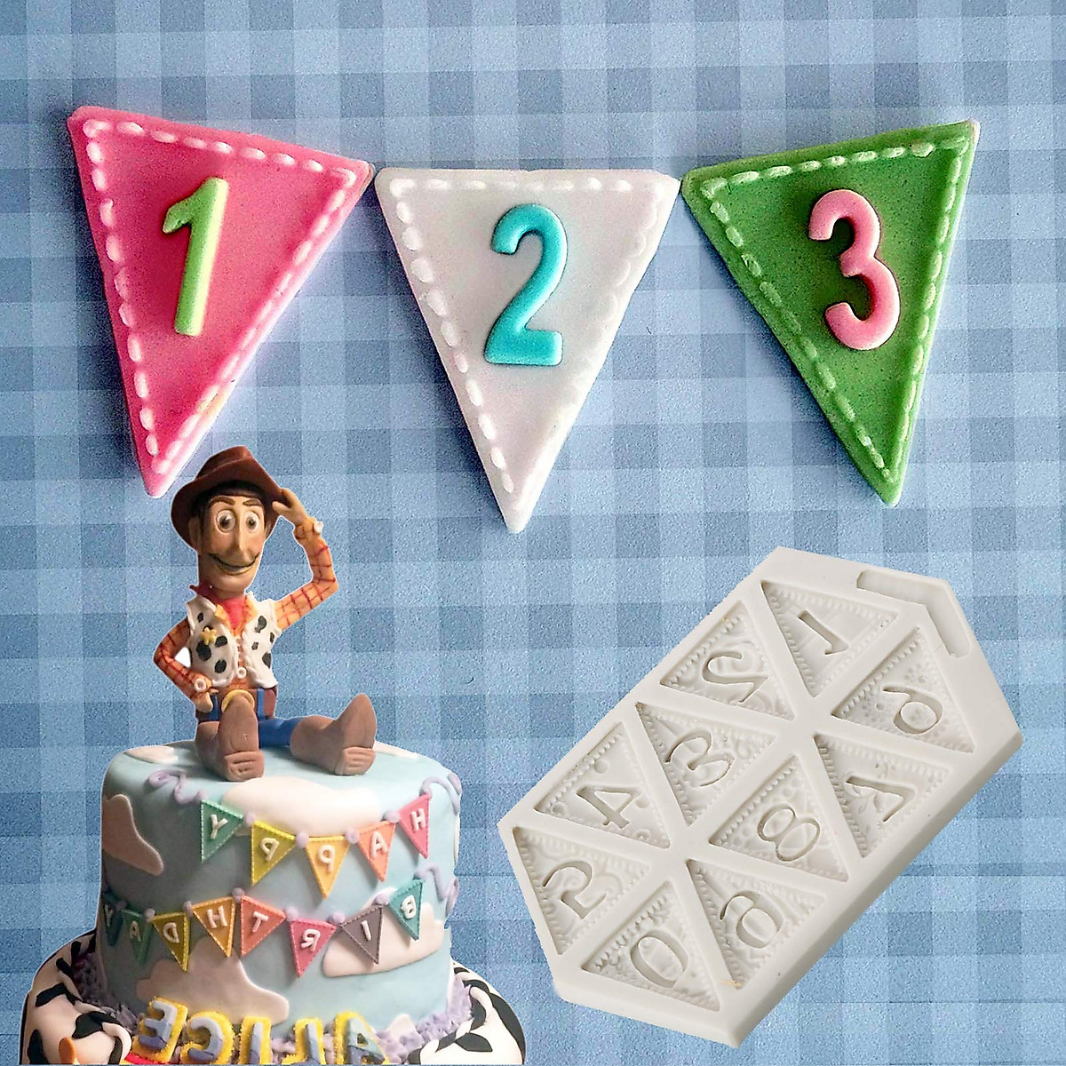 Letter Molds for Chocolate, 4 Pack Number Alphabet Silicone Fondant Molds for Baby Shower Cake Decorating Birthday Cupcake Toppers Candy