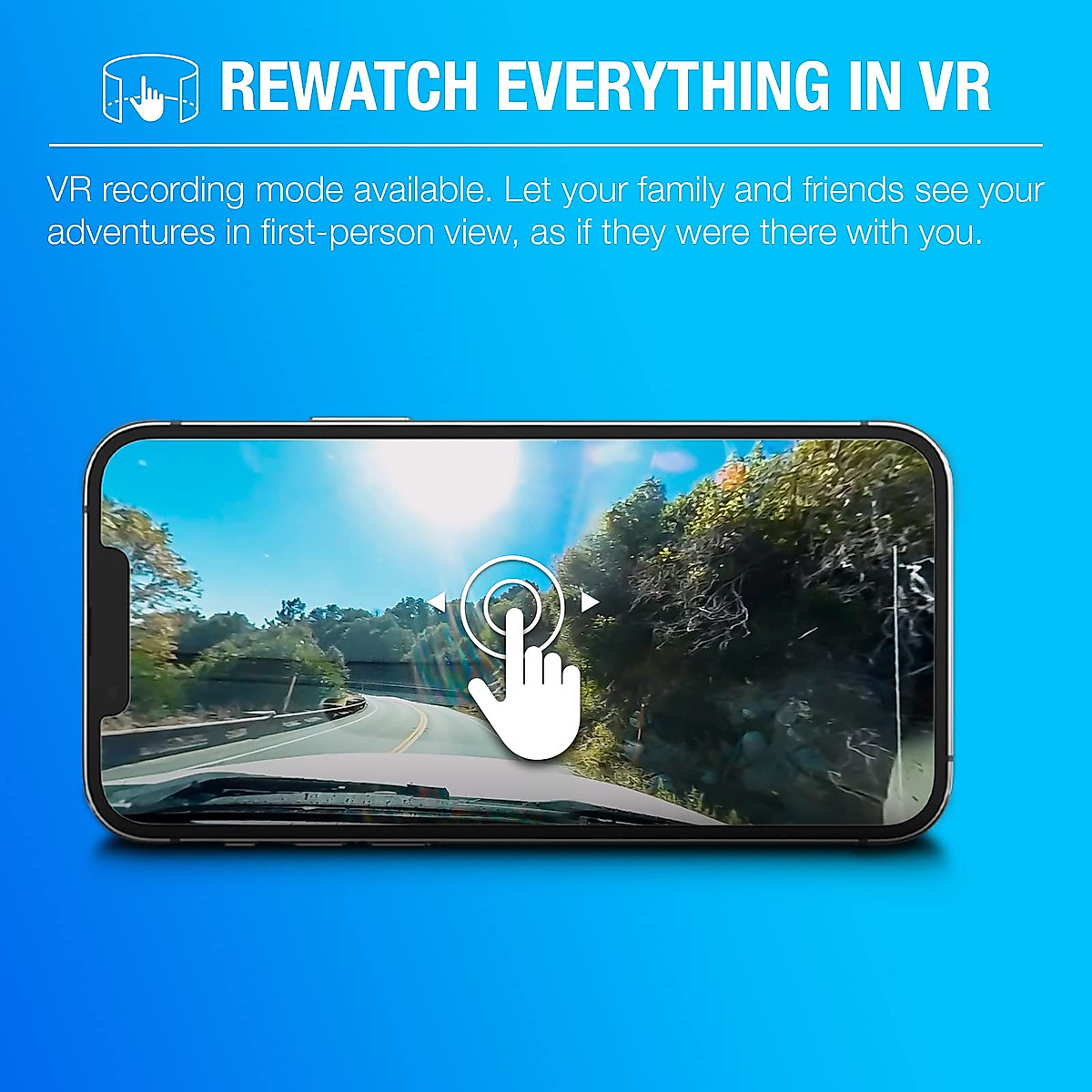 Type S | 360° Smart Dash Camera P100, 1080P FHD Resolution w/Wide Viewing Angle, Multiple Recording Modes, VR Recording, Automatic Night Vision, 24 Hour Surveillance, Perfect for Rideshare Drivers