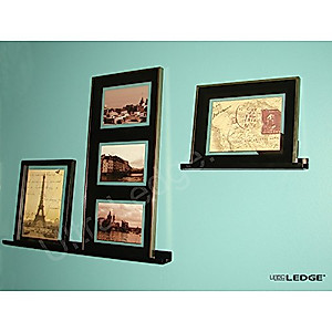 ULTRAledge 4'/48" Art Display/Picture Ledge/Floating Shelf, Metal, Modern (2" deep, Black)