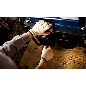 G & F Products 3106-10 String Knit Palm, Latex Dipped Nitrile Coated Work Gloves For General Purpose, 10-Pairsper Pack, Red, Large