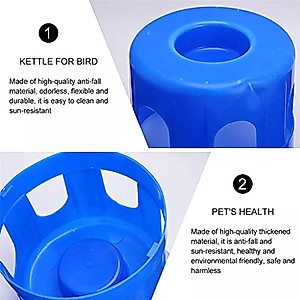 WALNUTA Birds Water Feeder Practical Birds Waterer Creative Bird Drinker Feeding Supplies for Pigeon Parrot (Color : Blue, Size : 6L)