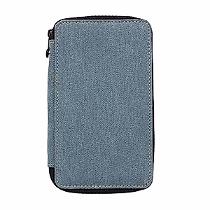 Speedball Art Products Canvas Storage Case for Pencils, Markers, Pens and Art Supplies, Holds Up to 24 Standard Pencils, Steel Blue