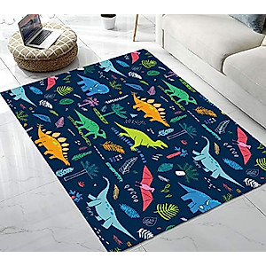 Area Rug Cute Dinosaur Area Rug for Living Room Bedroom Playing Room 5'x6'