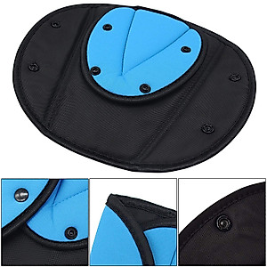 AK KYC 2 Pack Seatbelt Adjuster for Kids Car Child Seatbelt Adjusters Belt Cover Strap Protector Pad for Children Baby Adult Shoulder Neck Safety Triangle Positioner Purple + Blue