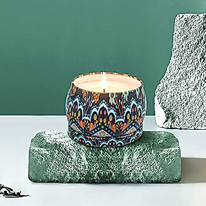 TEECOO Scented Candles Gift Set: 4 Pack Soy Wax Aromatherapy Candle 120H Burning Rose Lavender Vanilla Lemon Scent Candle Set for Home Scented Candle Gifts for Birthday Christmas Mother's Day Gift