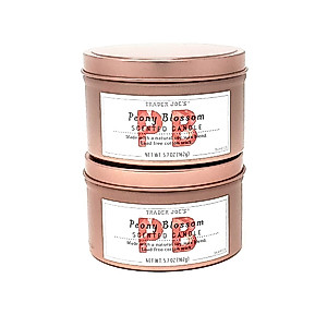 Trader Joe's - Peony Blossom Candle NET WT. 5.7 OZ Each - Set of 2