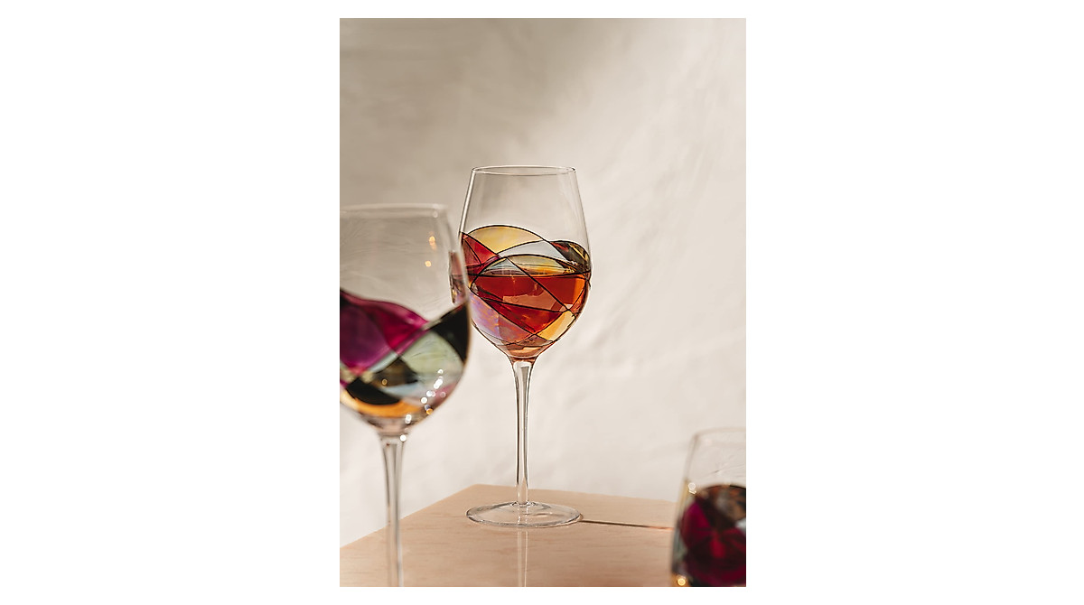 Antoni Barcelona Large 29Oz Hand-Painted Wine Glasses - Unique Gifts
