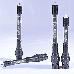 AMEYXGS Archery Bow Stabilizer 6" 8" 10" 12" Rod Balance Bar with Damping System and Weights Shock Absorber for Compound Bow Archery Accessory (6" Stabilizer)