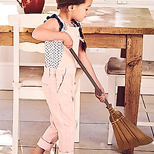 DOITOOL Broom Small Broom for Kids and Toddlers, Wood Handle Broom, Kids Size 23.2”, Toy Broom Cinnamon Broom