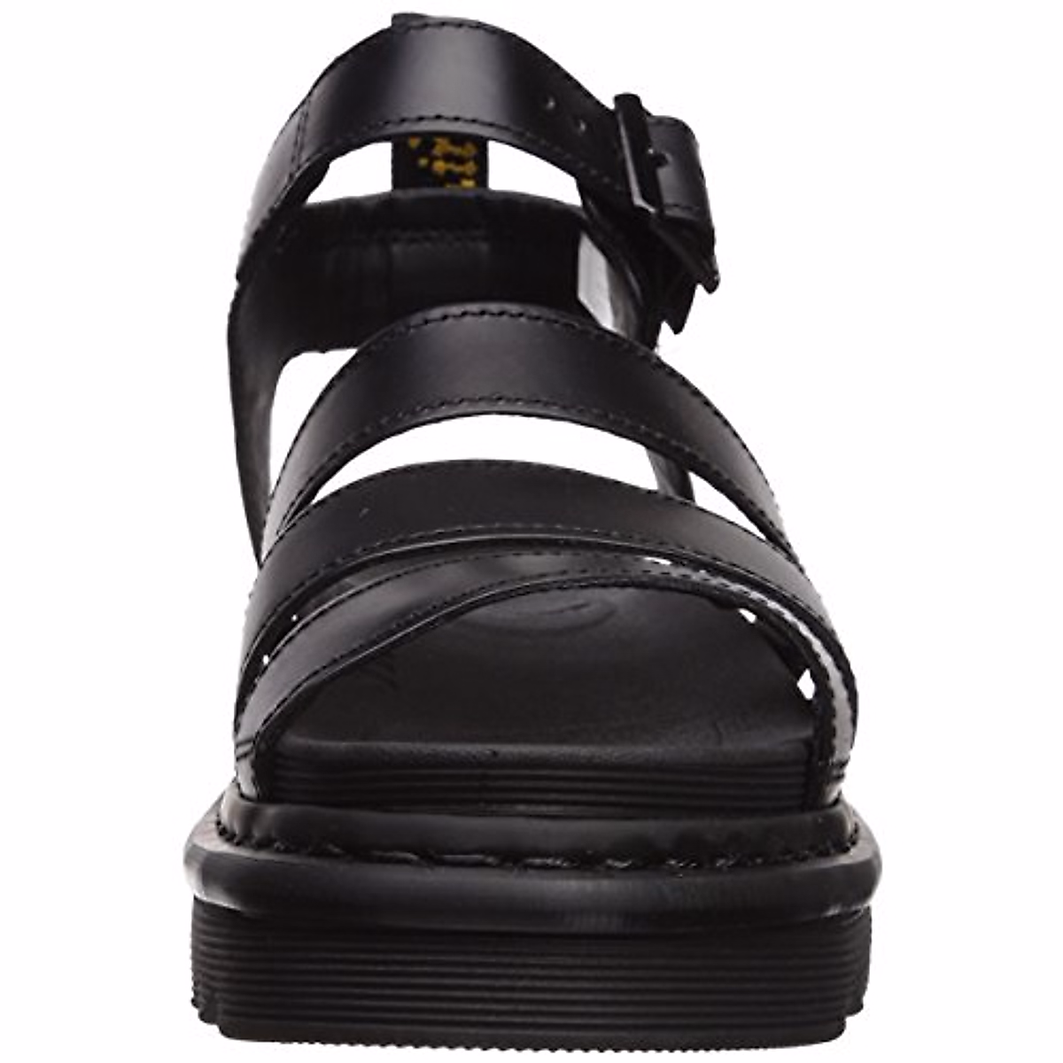 Dr. Martens Women's Blaire Sandal, Black Brando Leather, 8