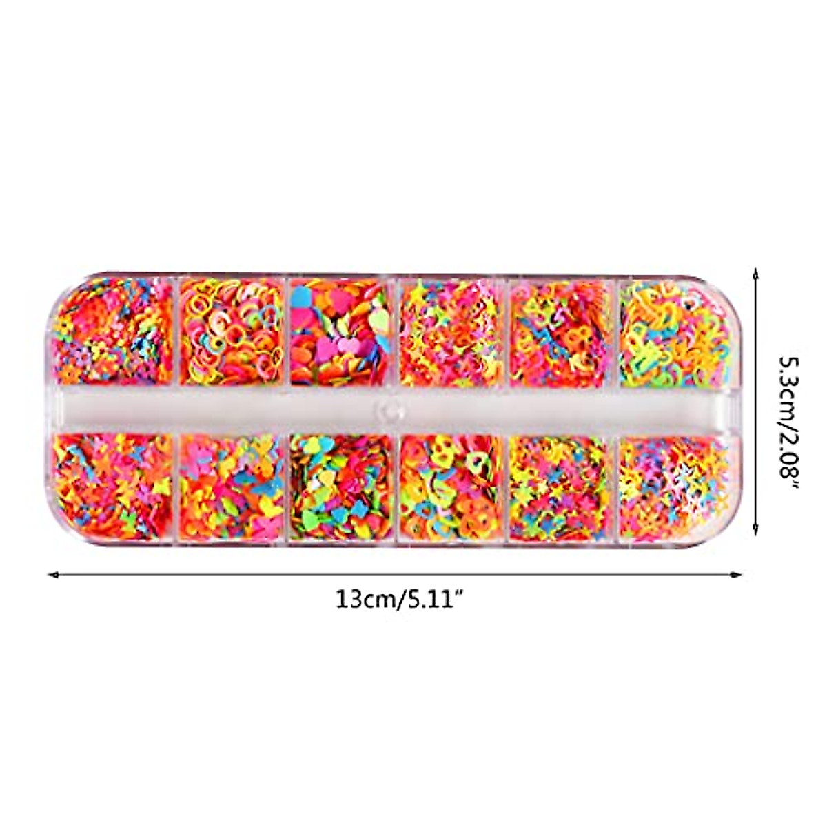 Glitter Flakes Stars Love Heart Numbers English Mixed Sequins Epoxy Resin Mold Filler Nail Art Decorations