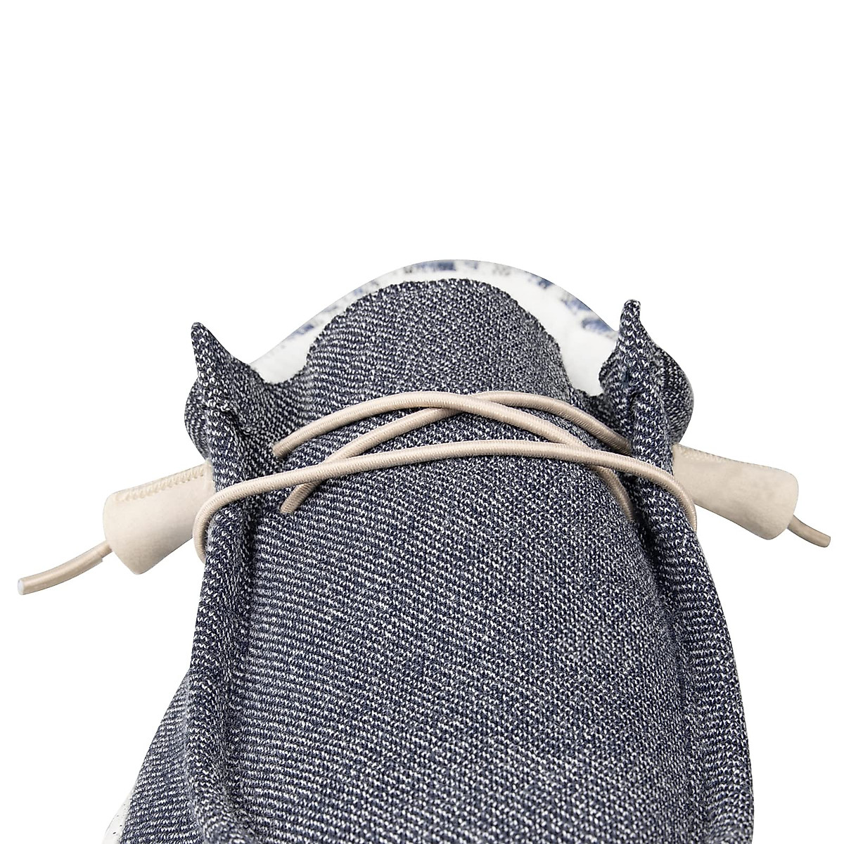 Endoto 2 Pairs Shoelaces for Hey Dude Elastic Strings Replacement Laces Shoes(Color:Beige,Size:17Inch)