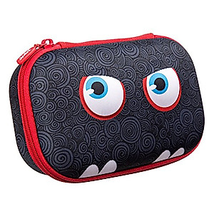 ZIPIT Wildlings Pencil Box for Kids | Pencil Case for School | Organizer Pencil Bag | Large Capacity Pencil Pouch (Black)