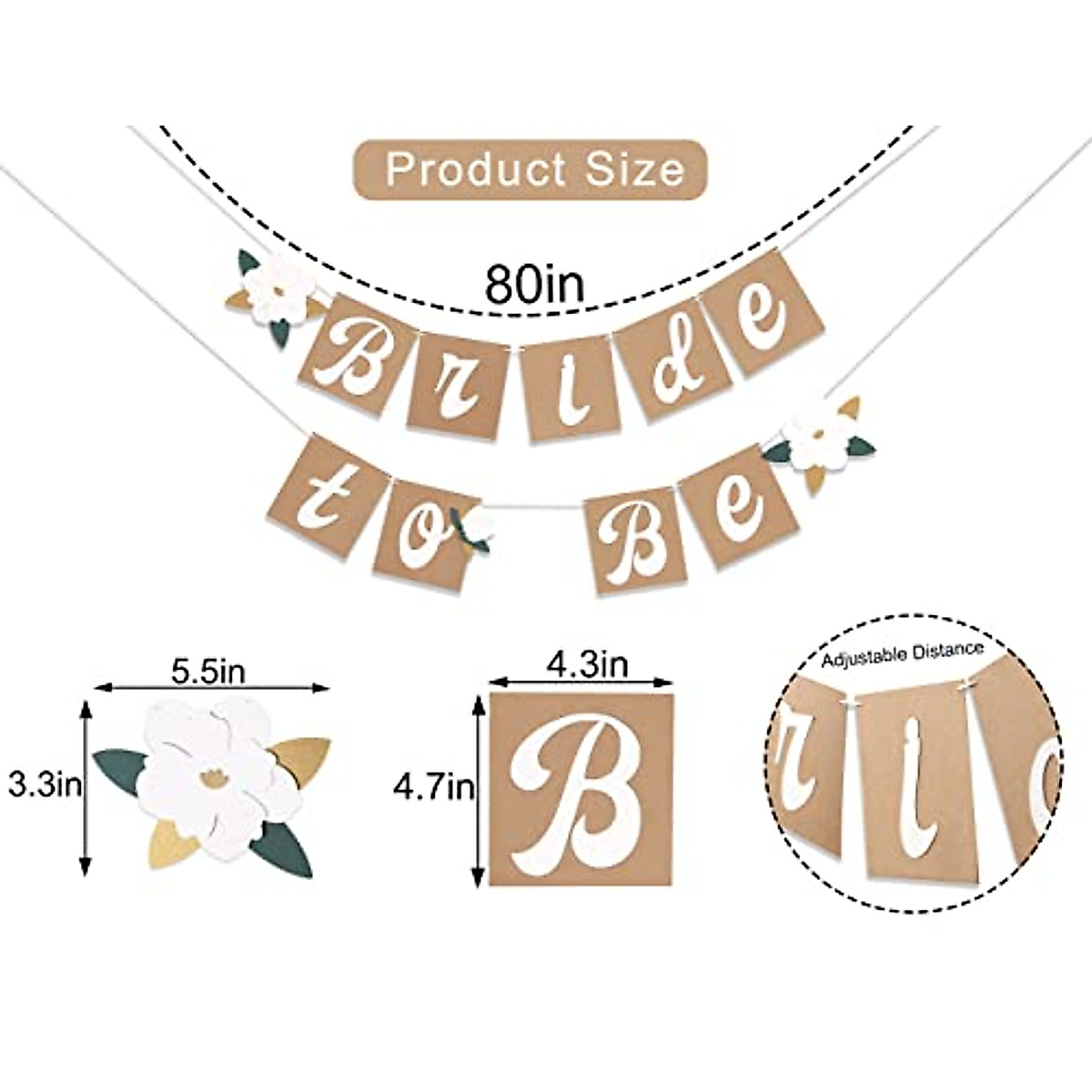 Bride to Be Banner - Magnolia Floral Bride to Be Banner, Bridal Shower Decorations, Miss to Mrs Banner, Bachelorette, Engagement and Wedding Party Decorations