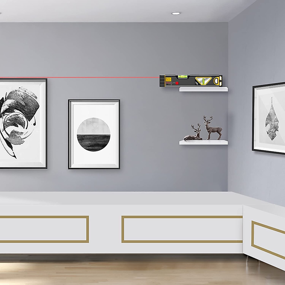 PREXISO 2-in-1 Laser Level with 100Ft Point & 30Ft Line, Magnetic Leveler for Construction, Home Renovation