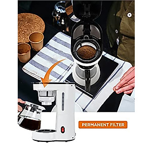 Commercial Chef Coffee Maker, Drip Coffee Maker with Pour Over Filter, 5 Cup Coffee Maker with 0.75L Water Tank, Brews in 6 Minutes