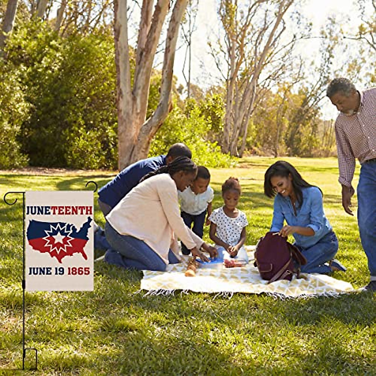 Juneteenth Garden Flag June 19 1865 African American Independence Day Freedom Vertical Double Sized Yard Outdoor Decor