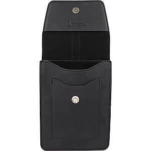 B BRENTANO Vegan Small Flap-Over Crossbody Bag and Waist Purse with RIFD Blocking (Black)