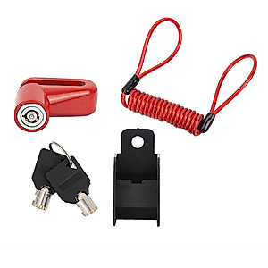 Electric Scooter Lock,Delaman Scooter Lock Set, Anti-Theft Wheel Disc Brakes with Wire Compatible with X-iaomi Mijia M365 Electric Scooter