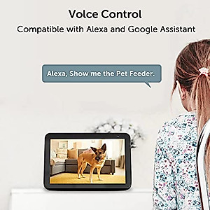 Automatic Cat Feeder, eco4life 6L WiFi Pet Food Dispenser, Timed Cat Feeder with Camera, APP Control, Scheduled Feedings and Portioned Meal, Compatible with Alexa, Google Assistant and Siri