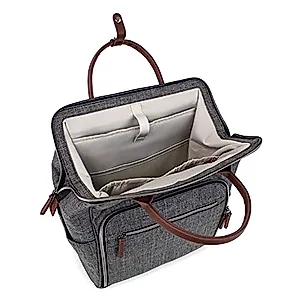 Water-Resistant Medical Clinical Teacher Nurse Bag for Work and Nursing Student Backpack Elements Select ES2806 (Heather Grey, One Size)