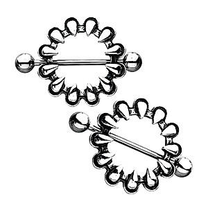 Pierced Owl Dragon Claw Stainless Steel Nipple Shields, Sold as a Pair