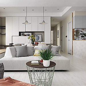 4pcs Artificial Fake Grass Plants Flowers Faux Plastic Wheat Grass Outdoor UV Resistant Greenery Shrubs Plant for Outdoor Planters Wedding Indoor Outside Hanging Home Garden Décor(4, Green)