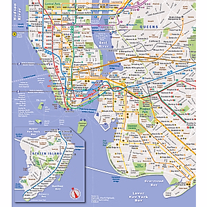 StreetSmart NYC Transit Map by VanDam-Laminated pocket size Transit map w/ subway, bus, ferry and train lines plus attractions in the Five Boros of ... Staten Island, 2024 Edition Map – Folded Map