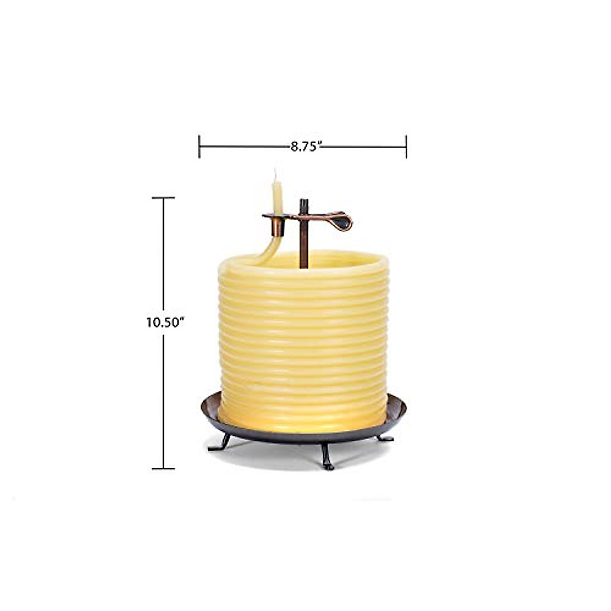 Candle by the Hour 20561B 144-Hour Candle, Eco-friendly Natural Beeswax with Cotton Wick,Yellow