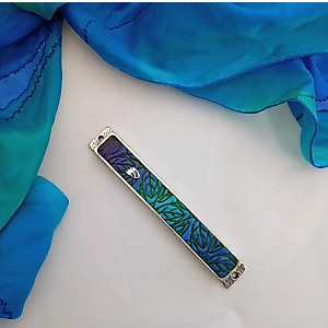 Mezuzah Case, Handmade Judaica Art by Israeli artist, perfect as wedding and Bar Mitzvah Gift