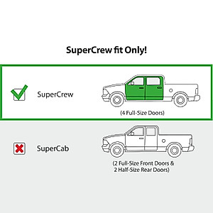 CLIM ART in-Channel Incredibly Durable Rain Guards for Ford Ranger 2019-2023 SuperCrew, Original Window Deflectors, Vent Deflector, Vent Window Visors, Dark Smoke, Truck Accessories, 4pcs - 619124LP