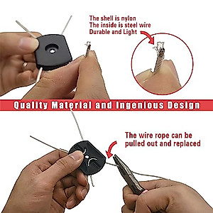 NeJesZoe 10 Pieces String Trimmer Head,Electric Weed Eater Wire Replacement Head,Steel Wire Trimmer Spool Line,Weed Trimmer Cutter Head for Cordless Grass Trimmers with Bore 0.2inch/5.5mm