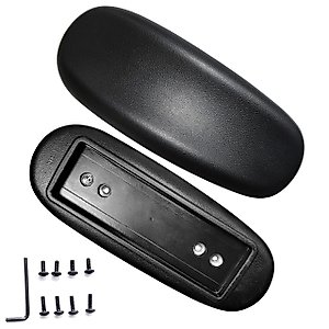 MySit Office Chair Armrest Replacement Arm Pads Universal 4" 5.5" Mounting Hole (Set of 2) Black
