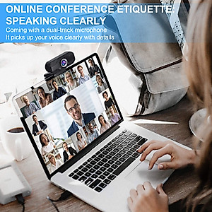 GreenYellow Webcam for PC, USB Camera with Microphone Plug Play Built-in Mic Full Ultra HD 1080P Web Camera Video Cam Video Calling Conferencing Streaming for Desktop/Computer/Mac/Laptop/MacBook