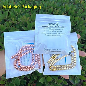 1 Strand Adabele Grade A Natural Hematite Rose Gold Plated Healing Gemstone 8mm Round Loose Beads Gem Stone Spacer (47-50pcs) for Jewelry Craft Making GFC-D8