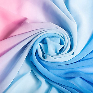 Chiffon Ombre Printed Fabric 100% Polyester 58/60" Wide (Navy Blue to Violet)