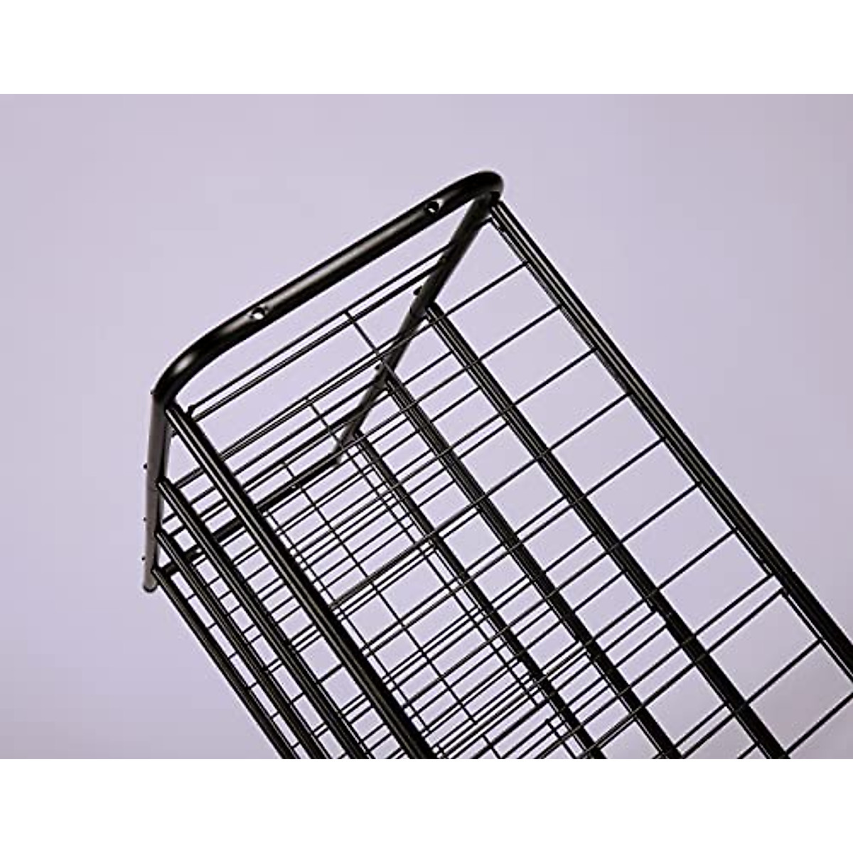 REGILLER 4-Tier Stackable Shoe Rack, Expandable & Adjustable Shoe Organizer Storage Shelf, High Capacity, Wire Grid, Black
