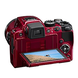 Nikon COOLPIX P500 12.1 CMOS Digital Camera with 36x NIKKOR Wide-Angle Optical Zoom Lens and Full HD 1080p Video (Red)