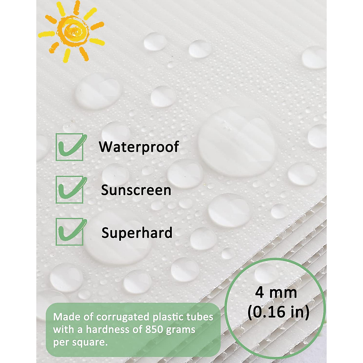 4 Pack Blank Yard Signs with Metal Stakes,17x12 Inches Corrugated Plastic lawn Yard Signs for Garage,Yard Sale,Outdoor