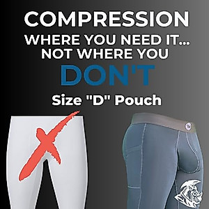 Real Men 28in Modal Leggings D Pouch Med 1pk Gry Modal Mens Tights with Pouch Mens Tights and Leggings Men's Underwear Thermal