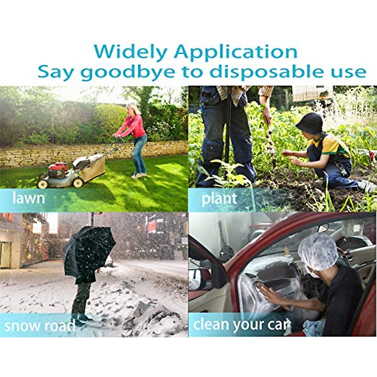 Silicone Shoe Covers, Waterproof Overshoes Reusable Slip Resistant Rain Shoe Cases for Men Women